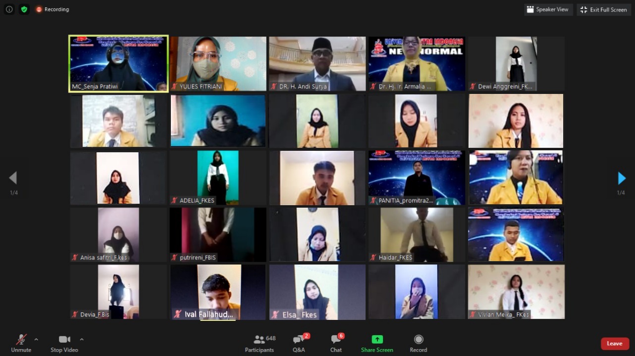 UMITRA Gelar Program Orientasi Mahasiswa Baru Secara Virtual - LIDIK ID